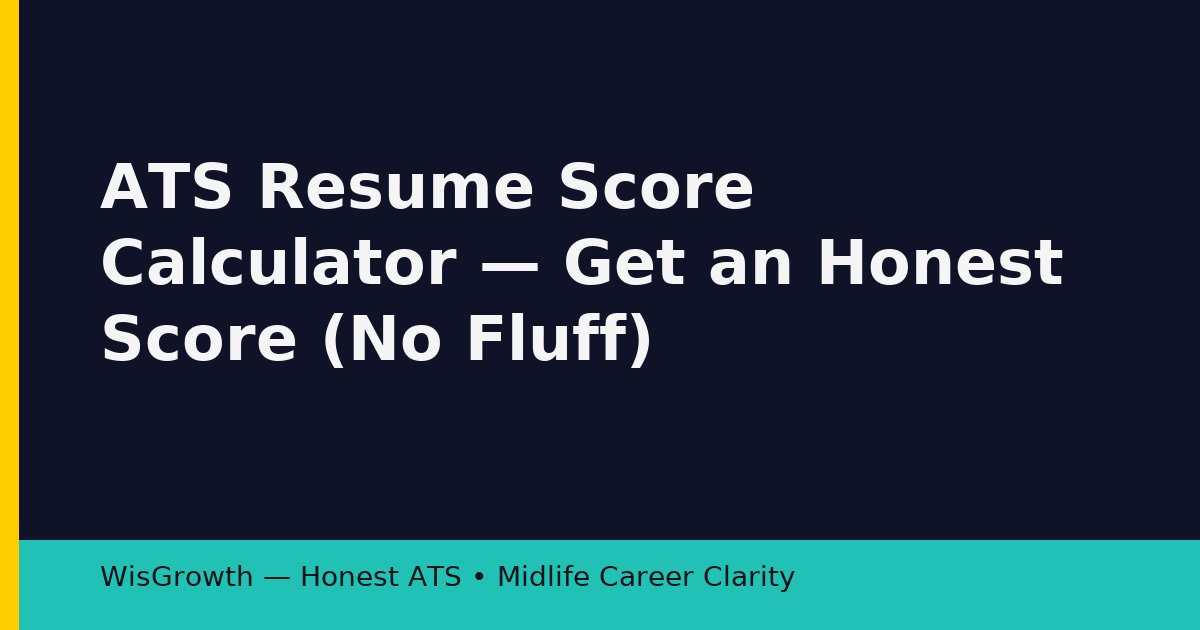 ATS Resume Score Calculator - Interpret Scores | WisGrowth