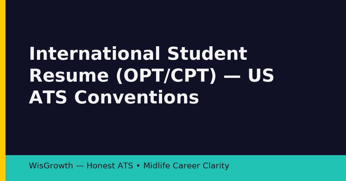International Student ATS Resume Checker | WisGrowth