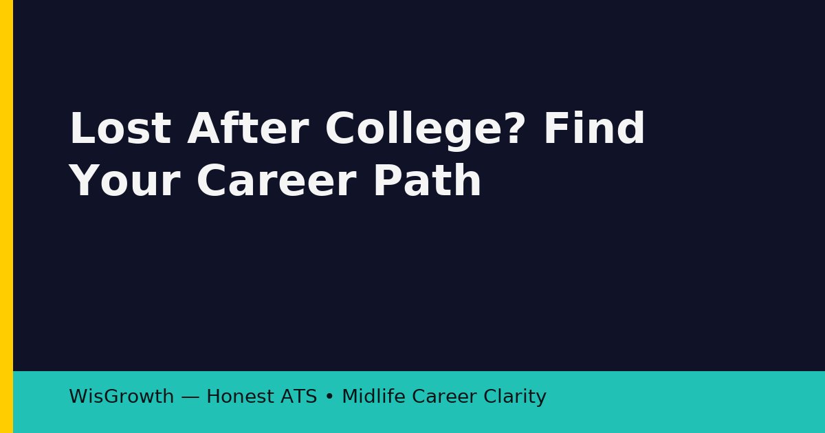 Why So Many Students Feel Lost After College | WisGrowth