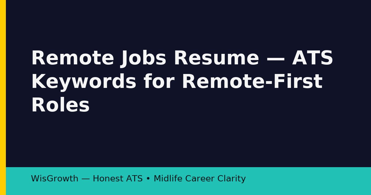Remote Jobs ATS Resume Checker - Distributed | WisGrowth